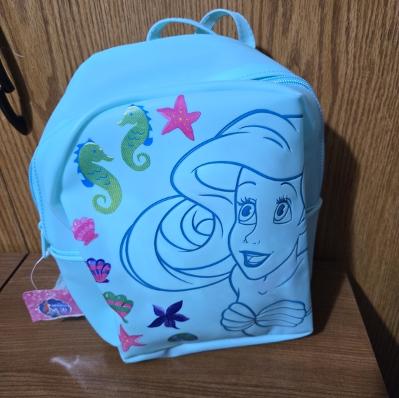Disney | Accessories | Ariel Themed Blue Backpack | Poshmark